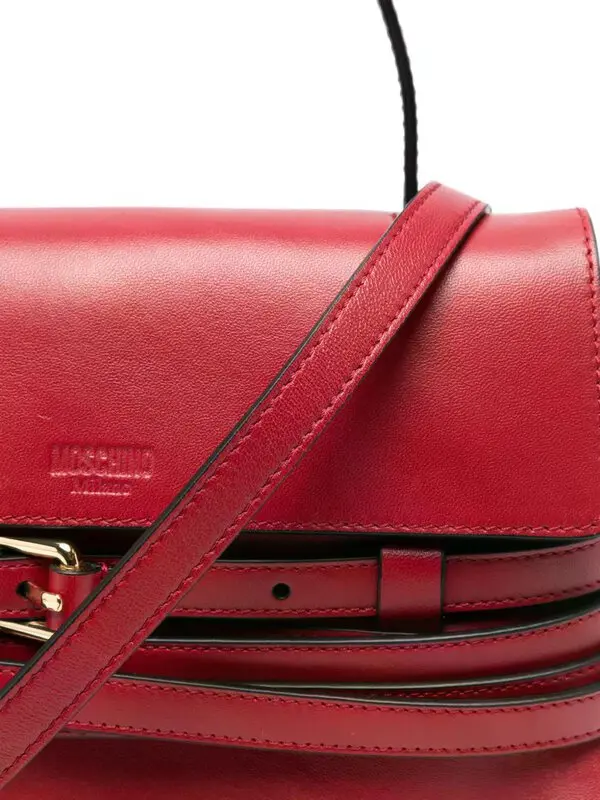 Moschino Belt-detail Leather Tote Bag