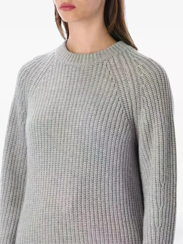 LISA YANG Miki Ribbed-knit Raglan-sleeve Sweater