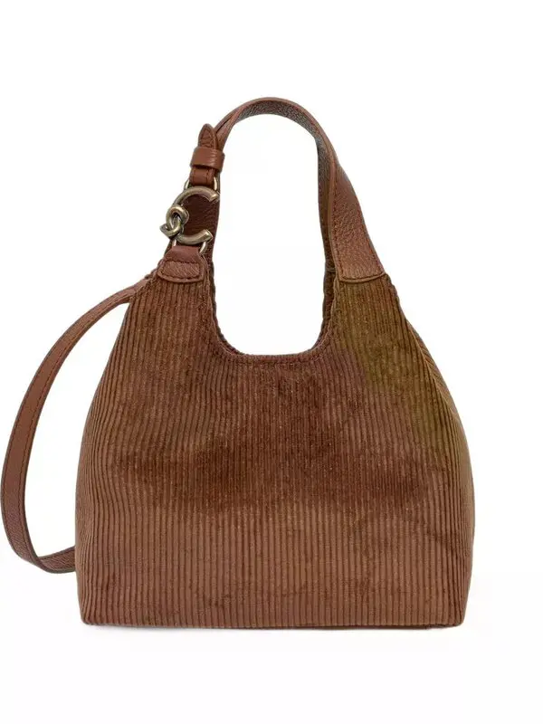COCCINELLE Corduroy Leather Tote Bag