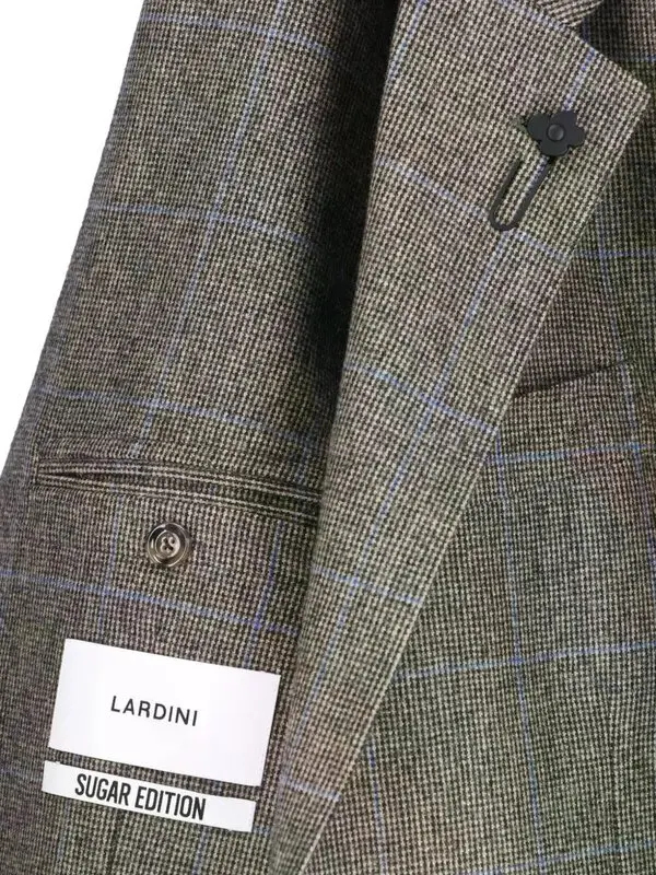 LARDINI Check-pattern Wool Blazer