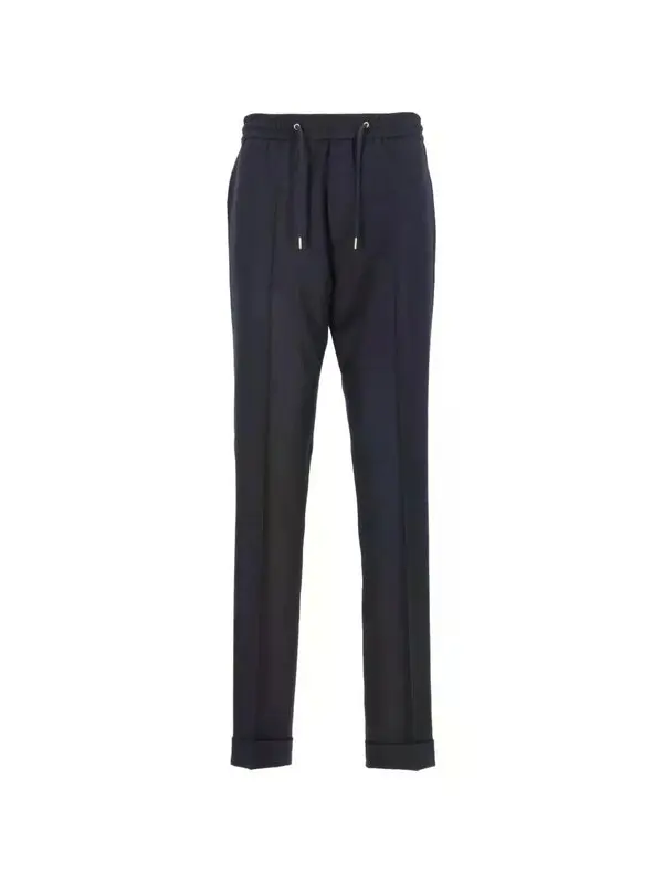 Paul Smith Drawcord-waist Turn-up Trousers - Blue