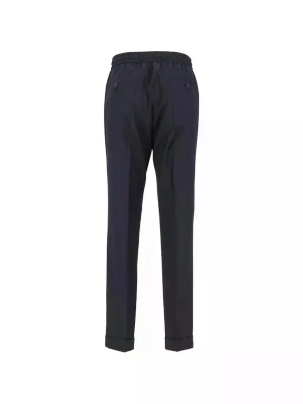 Paul Smith Drawcord-waist Turn-up Trousers - Blue