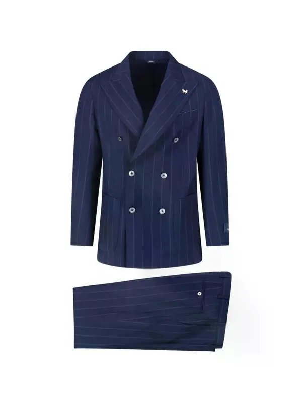 TOMBOLINI Pinstripe-pattern Double-breasted Suit