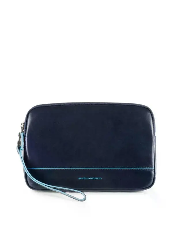 PIQUADRO Leather Wristlet Clutch Bag