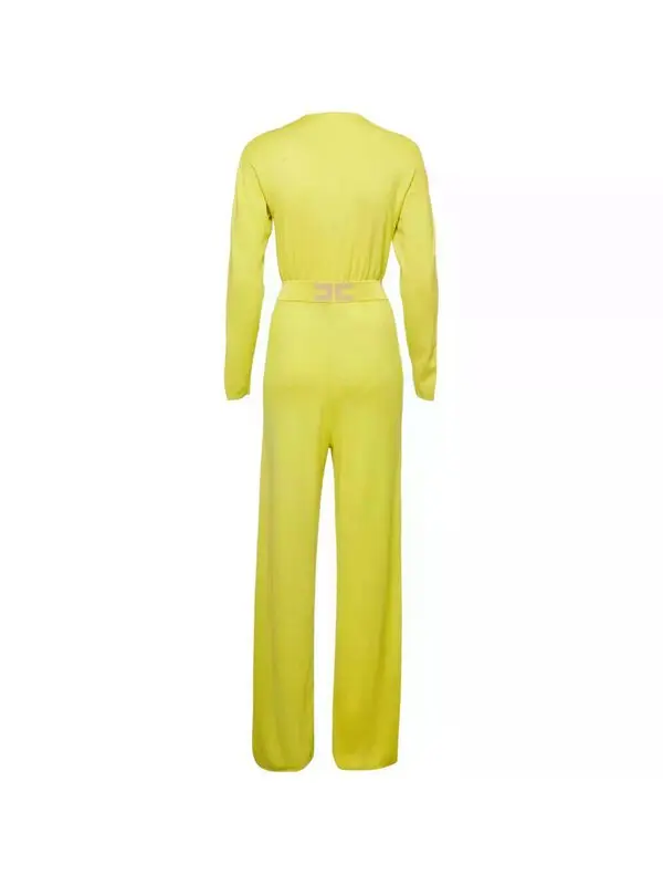 Elisabetta Franchi Rib-knit Logo-stripe Jumpsuit