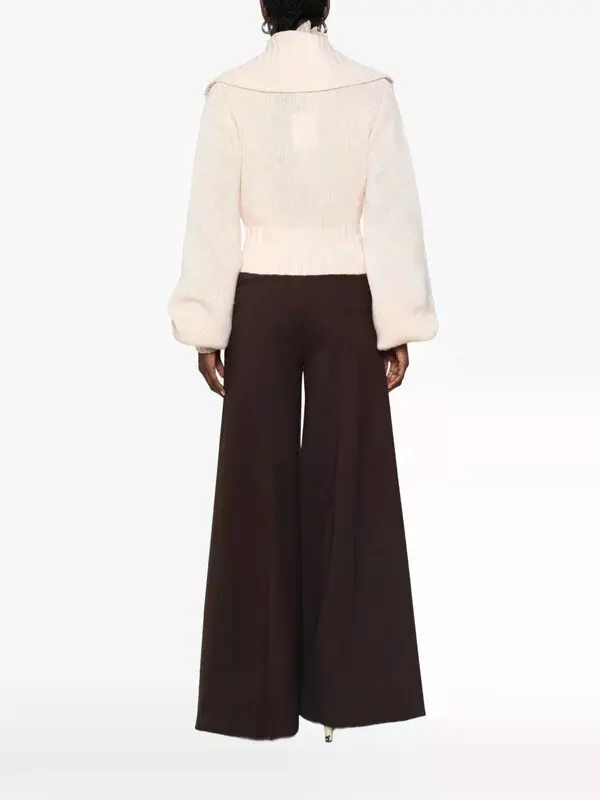 Zimmermann Ribbed-knit Zip-fastening Cardigan