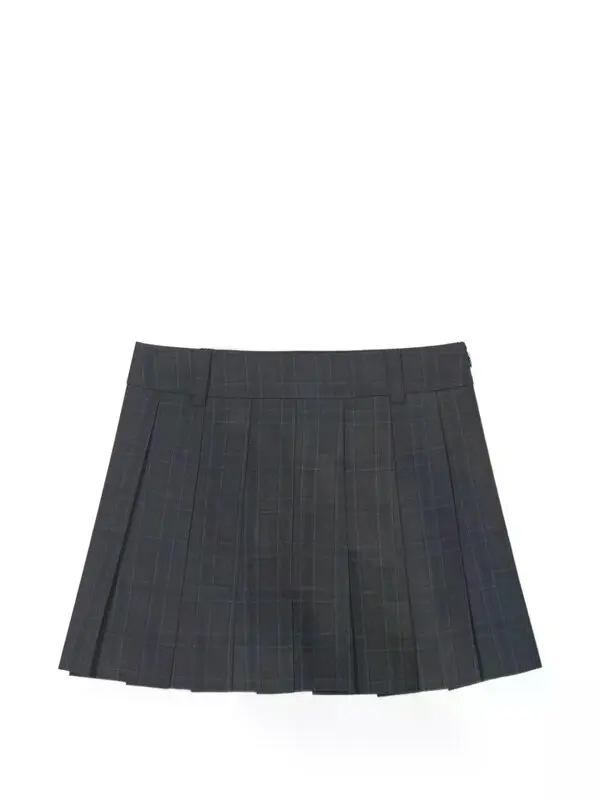 DUNST Pleated Checked Mini Skirt