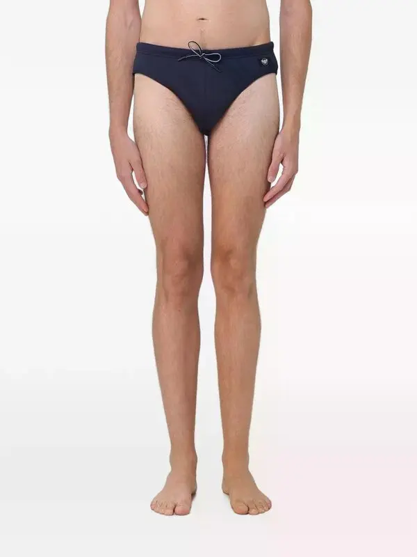 Emporio Armani Drawstring Logo-patch Swim Briefs