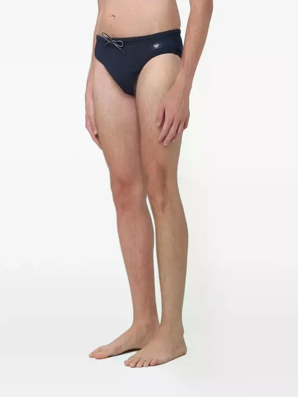 Emporio Armani Drawstring Logo-patch Swim Briefs