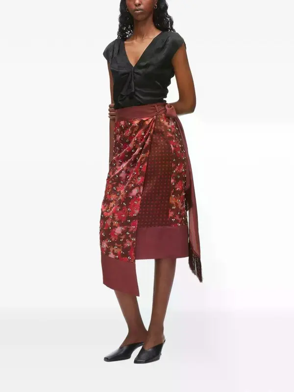 3.1 Phillip Lim Desert Floral Crystal-embellished Midi Skirt