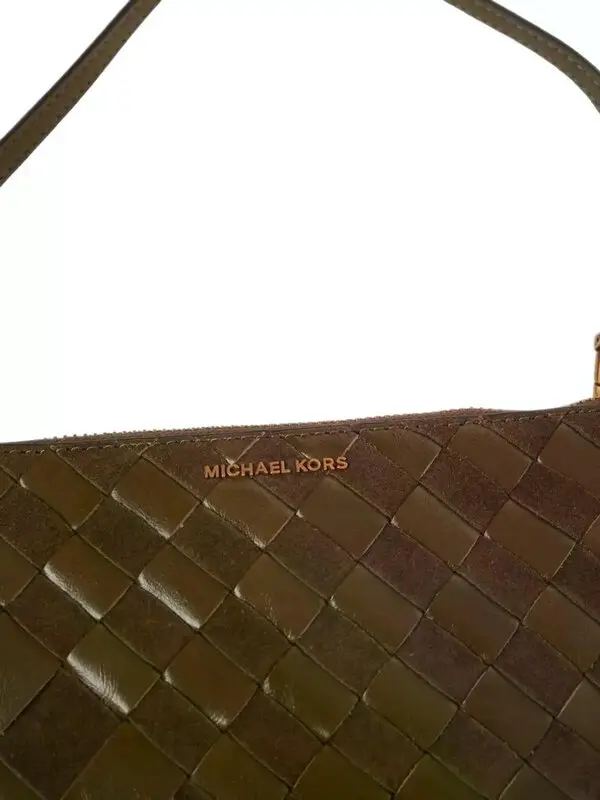 Michael Kors Jet Set Woven Leather Wristlet
