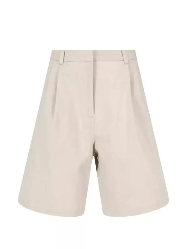THE FRANKIE SHOP Marfa Pleated Cotton Shorts