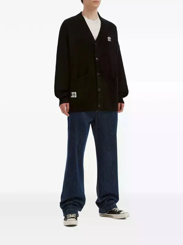 FINGERCROXX Logo-patch V-neck Cardigan
