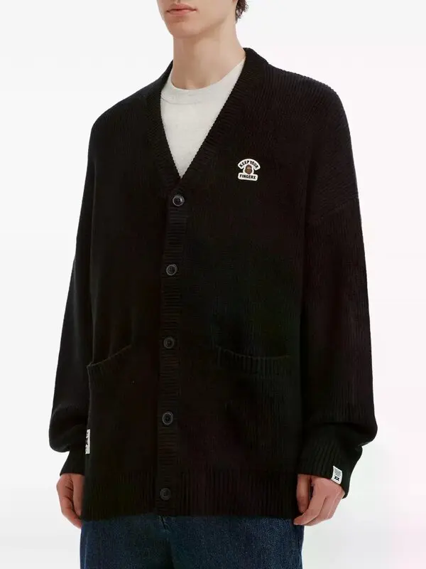 FINGERCROXX Logo-patch V-neck Cardigan
