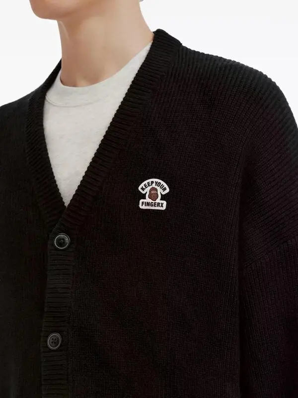 FINGERCROXX Logo-patch V-neck Cardigan