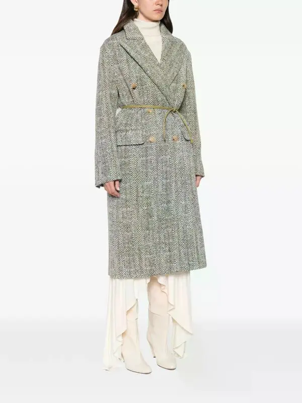 Ermanno Scervino Herringbone Double-breasted Coat