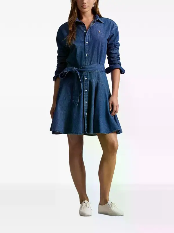 Polo Ralph Lauren Belted Denim Shirt Dress - Blue