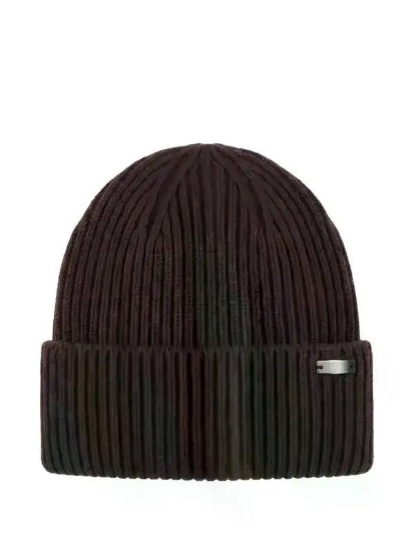 Fedeli Norge Ribbed-knit Beanie Hat - Brown