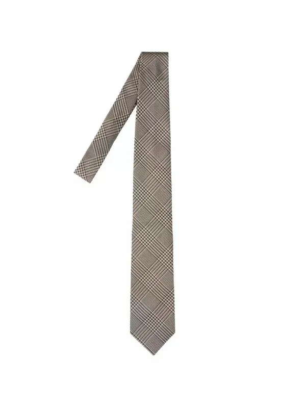 TOM FORD Prince Of Wales Check Tie - Neutrals