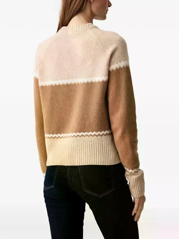 COLMAR Zigzag-pattern Raglan-sleeve Sweater