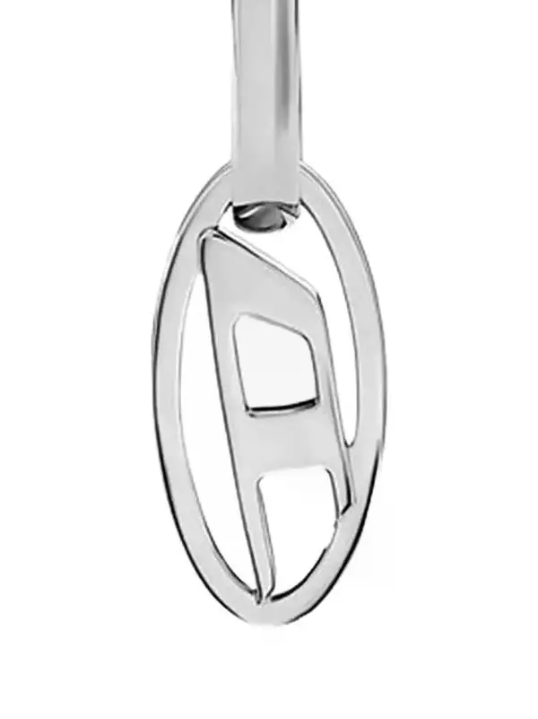 DIESEL® Oval D Hoop Earring - Silver