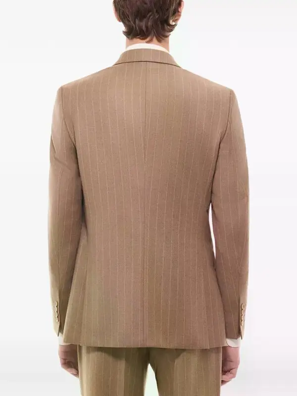 FURSAC Double-breasted Striped Blazer
