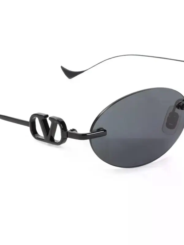 Valentino Garavani Vlogo Oval-frame Sunglasses