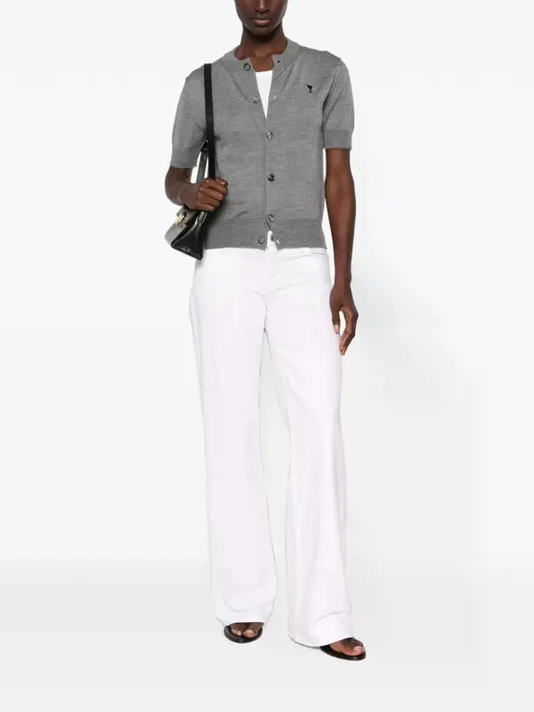 AMI Paris De Coeur Short-sleeve Cardigan