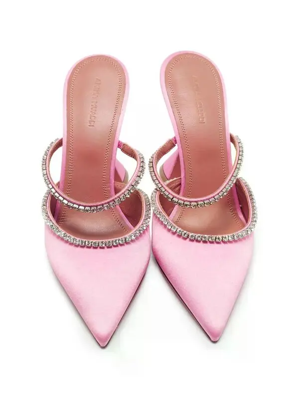 Amina Muaddi Gilda Crystal-embellished Mules