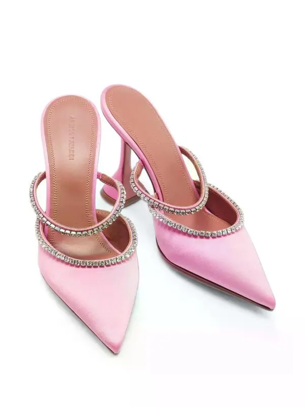 Amina Muaddi Gilda Crystal-embellished Mules