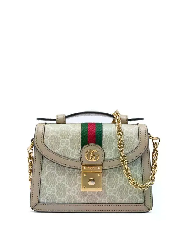 Gucci 2016-2026 Small Gg Supreme Web Ophidia Top Handle Bag Satchel