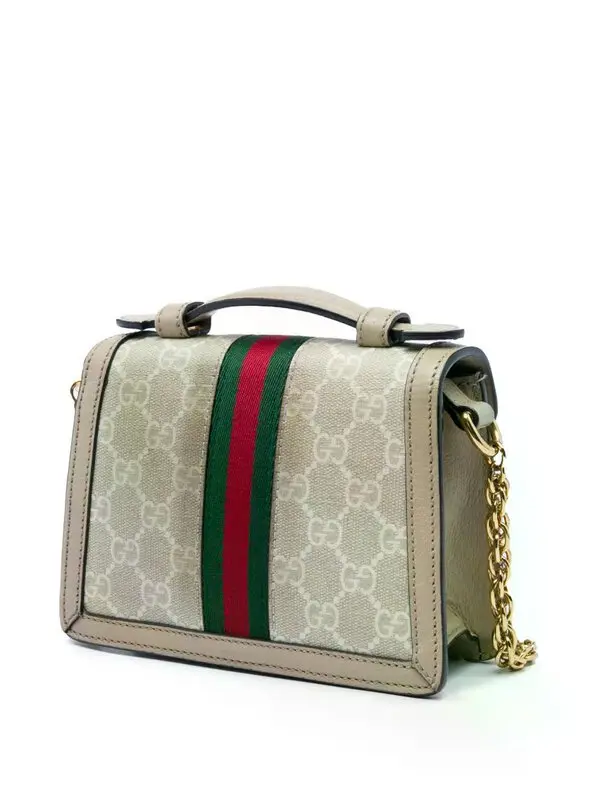 Gucci 2016-2026 Small Gg Supreme Web Ophidia Top Handle Bag Satchel