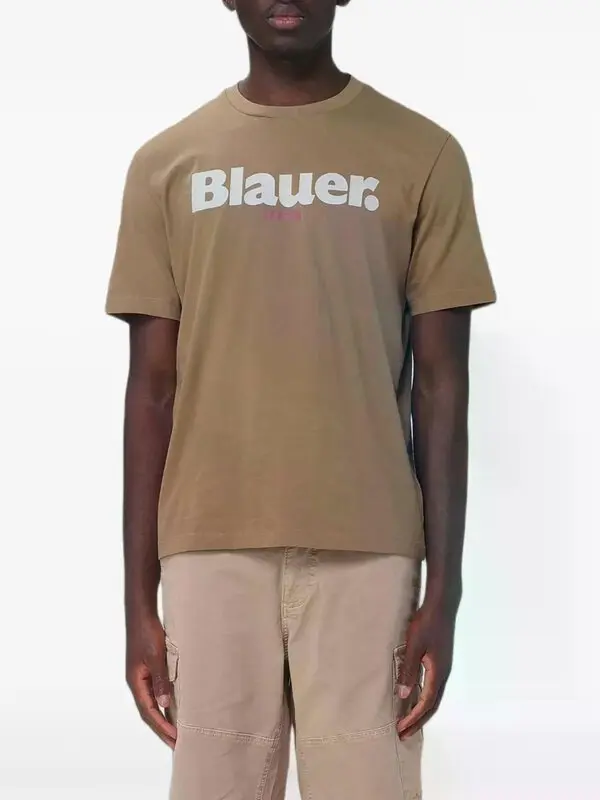 BLAUER. Logo-print T-shirt
