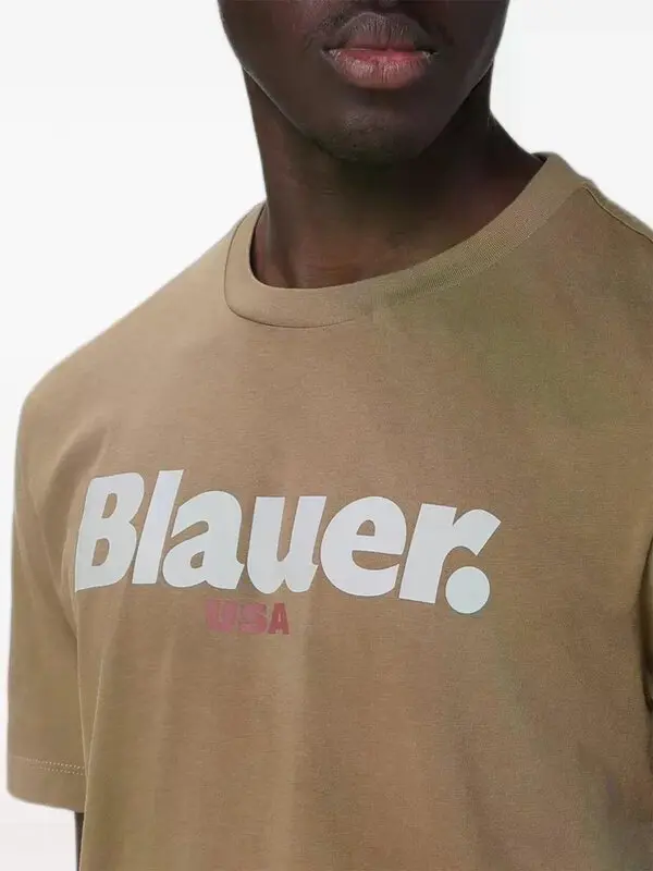 BLAUER. Logo-print T-shirt