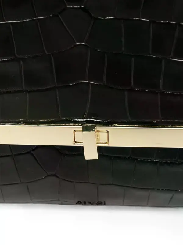 ALYSI Doctor Croc-effect Shoulder Bag