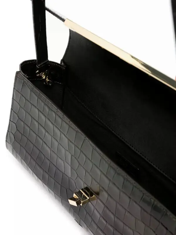 ALYSI Doctor Croc-effect Shoulder Bag