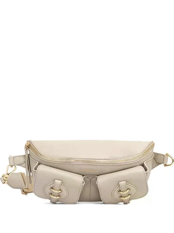 COCCINELLE Small Mavery Pocket Grained Leather Belt Bag - Neutrals