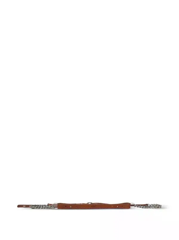 HED MAYNER Chain-link Leather Belt