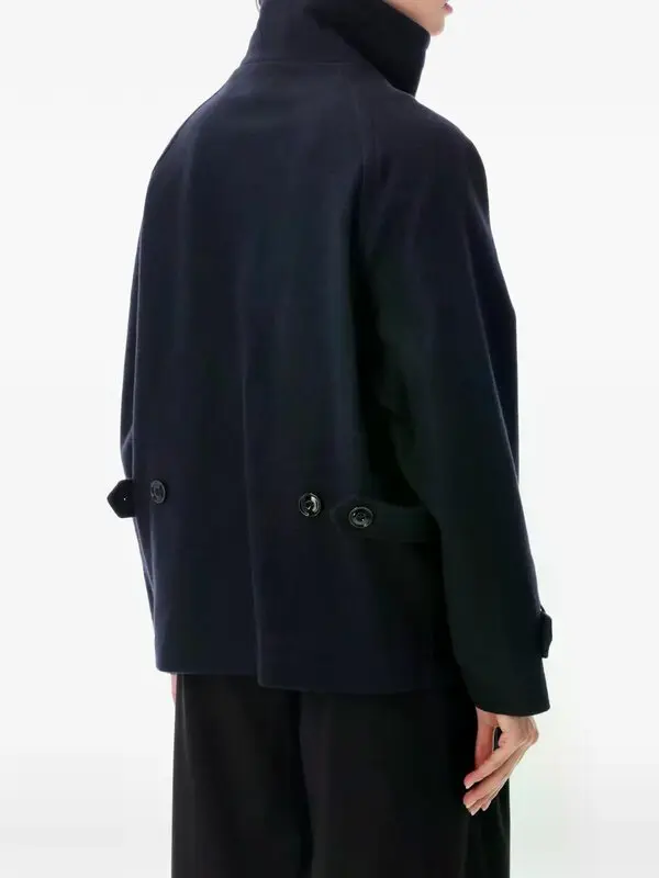 SESSUN Lee Wooly Button-fastening Funnel-neck Coat