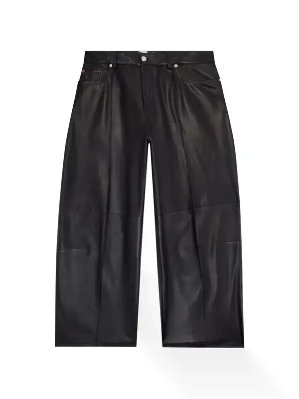 Paul Smith Barrel-leg Leather Trousers