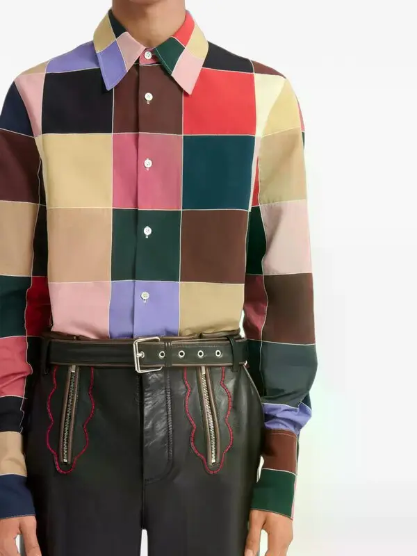 Marni Multicolour Patchwork Poplin Shirt