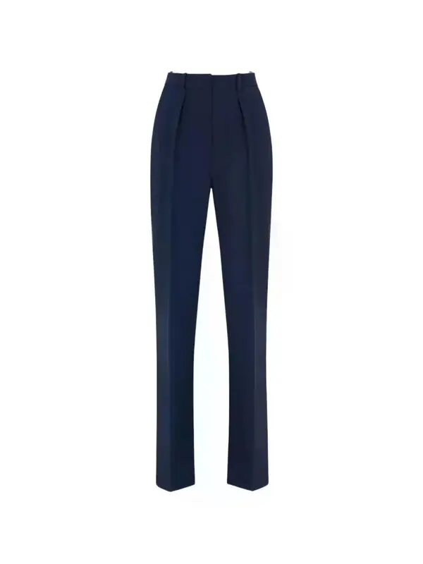 Elisabetta Franchi Lightweight Crêpe Fabric Trousers - Blue