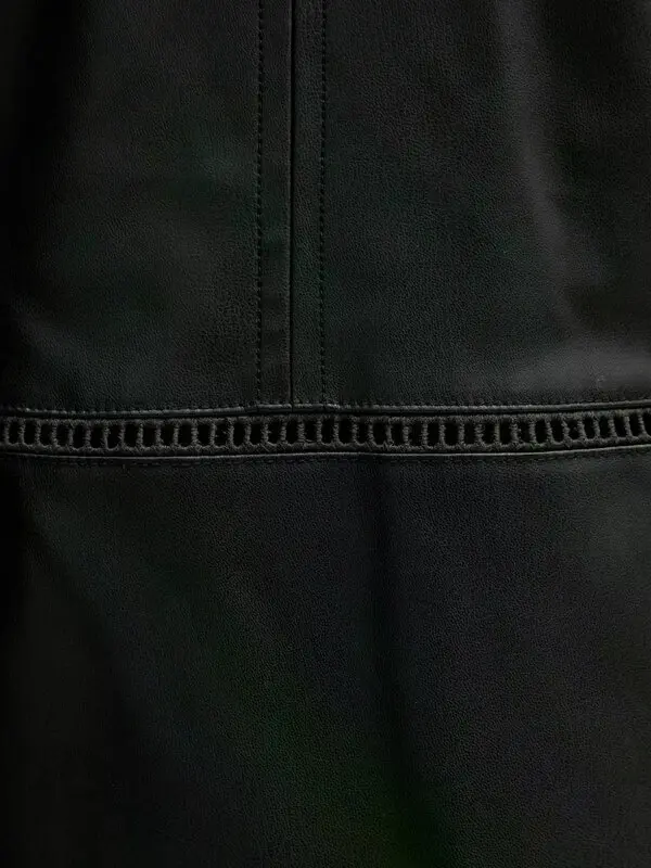Sisley Perforated-detail Faux-leather Tank Top
