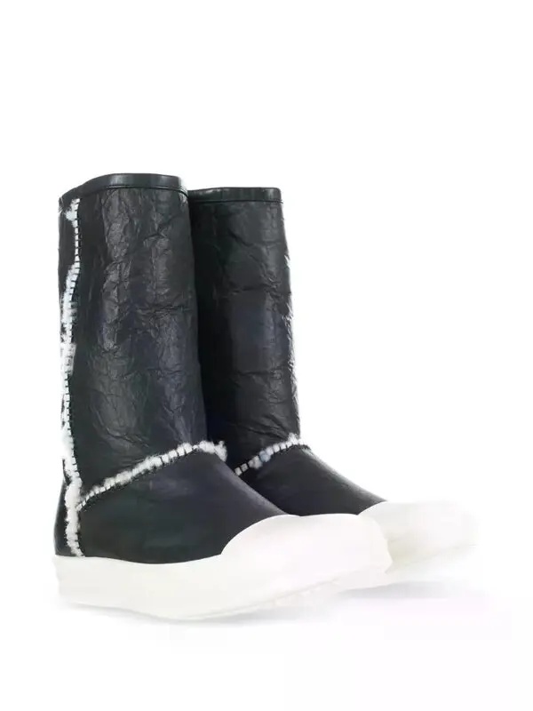 Rick Owens Shearling-trim Ankle Boots
