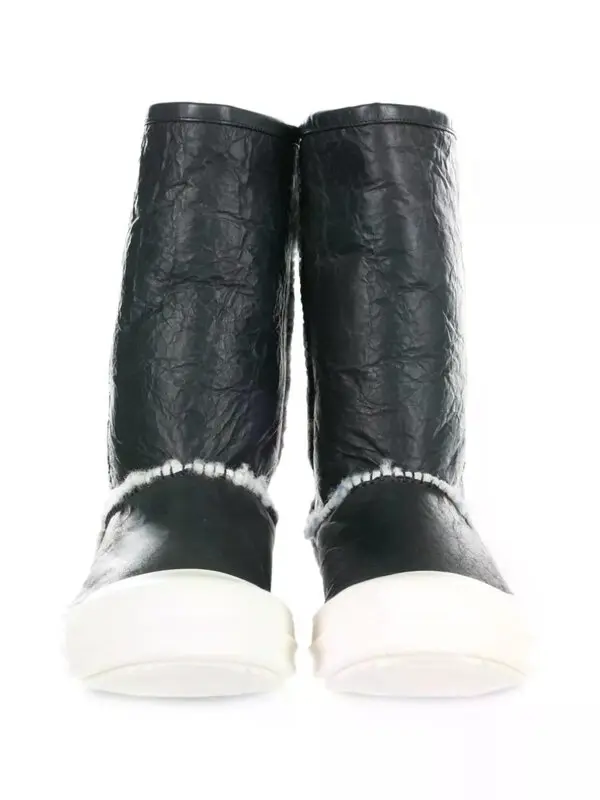 Rick Owens Shearling-trim Ankle Boots