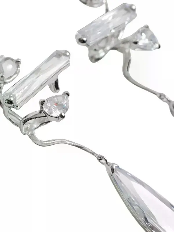 ALAN CROCETTI Clear Mixed Drop Crystal-embellished Cuffs