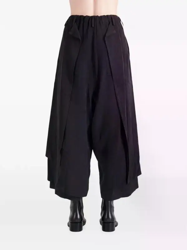 Yohji Yamamoto Layered Button-down Wide-leg Trousers