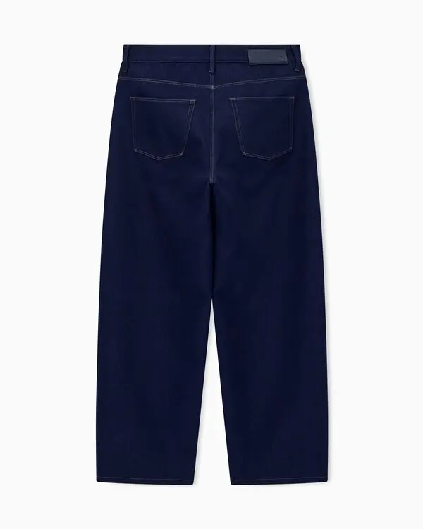 Giorgio Armani 5-pocket Pant Oversized Denim In Cotton And Virgin Wool