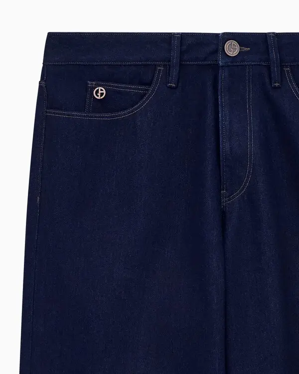 Giorgio Armani 5-pocket Pant Oversized Denim In Cotton And Virgin Wool