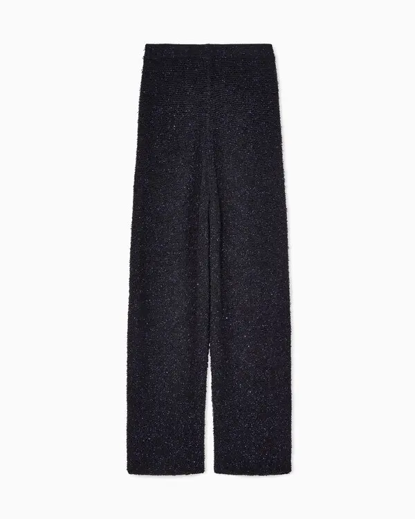 Giorgio Armani Viscose Terrycloth Pants With Metallic Fiber